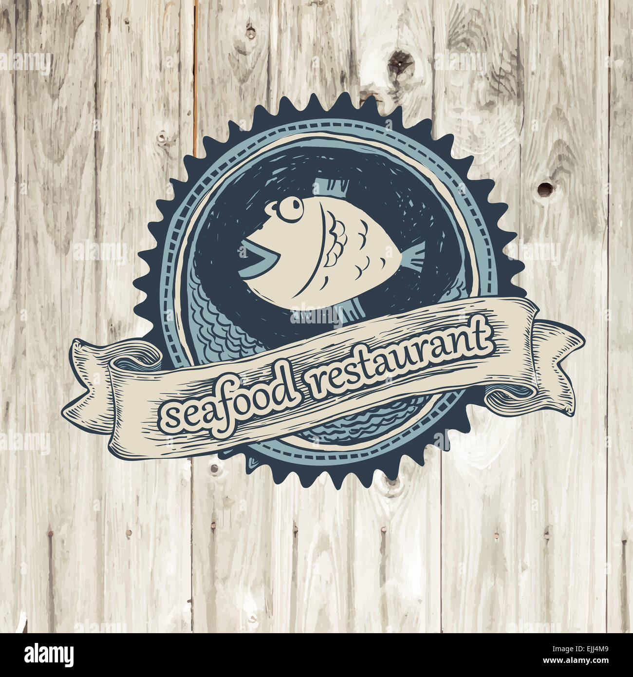 Vintage seafood menu background hi-res stock photography and images - Alamy