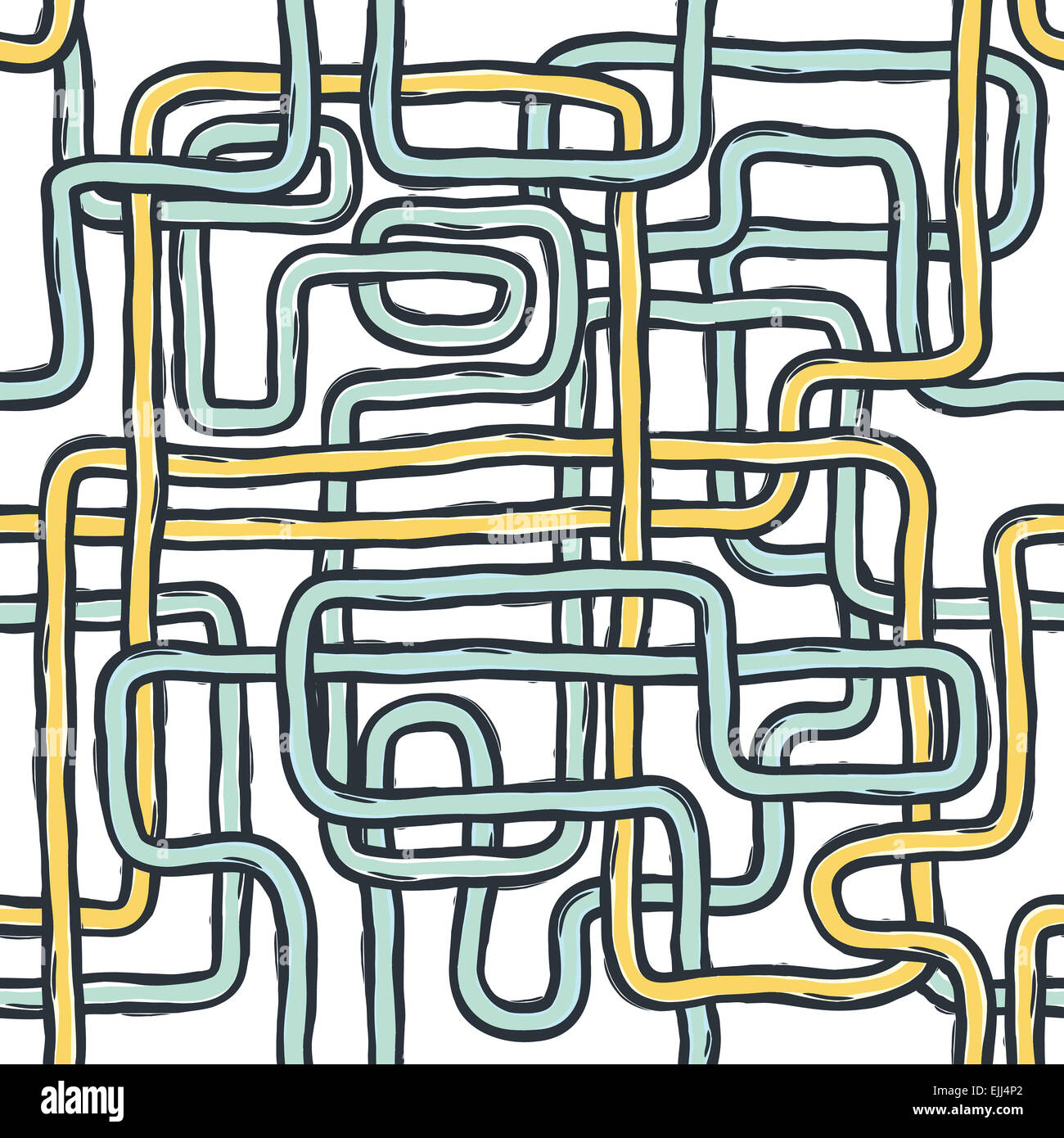 Tangled pipes. Seamless Pattern, Hand-drawn Stock Photo - Alamy