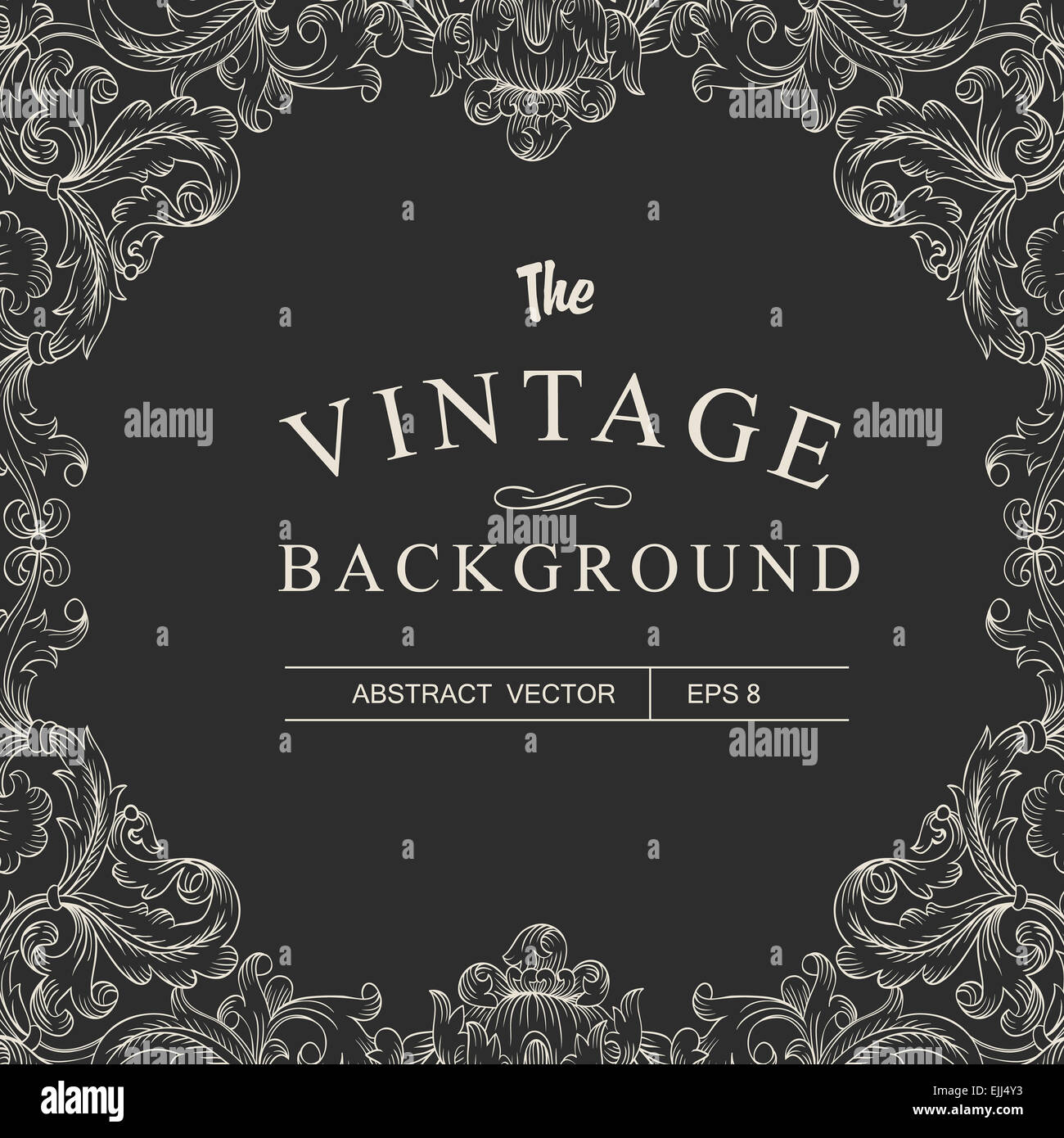 Vintage Frame Design Template Stock Photo - Alamy