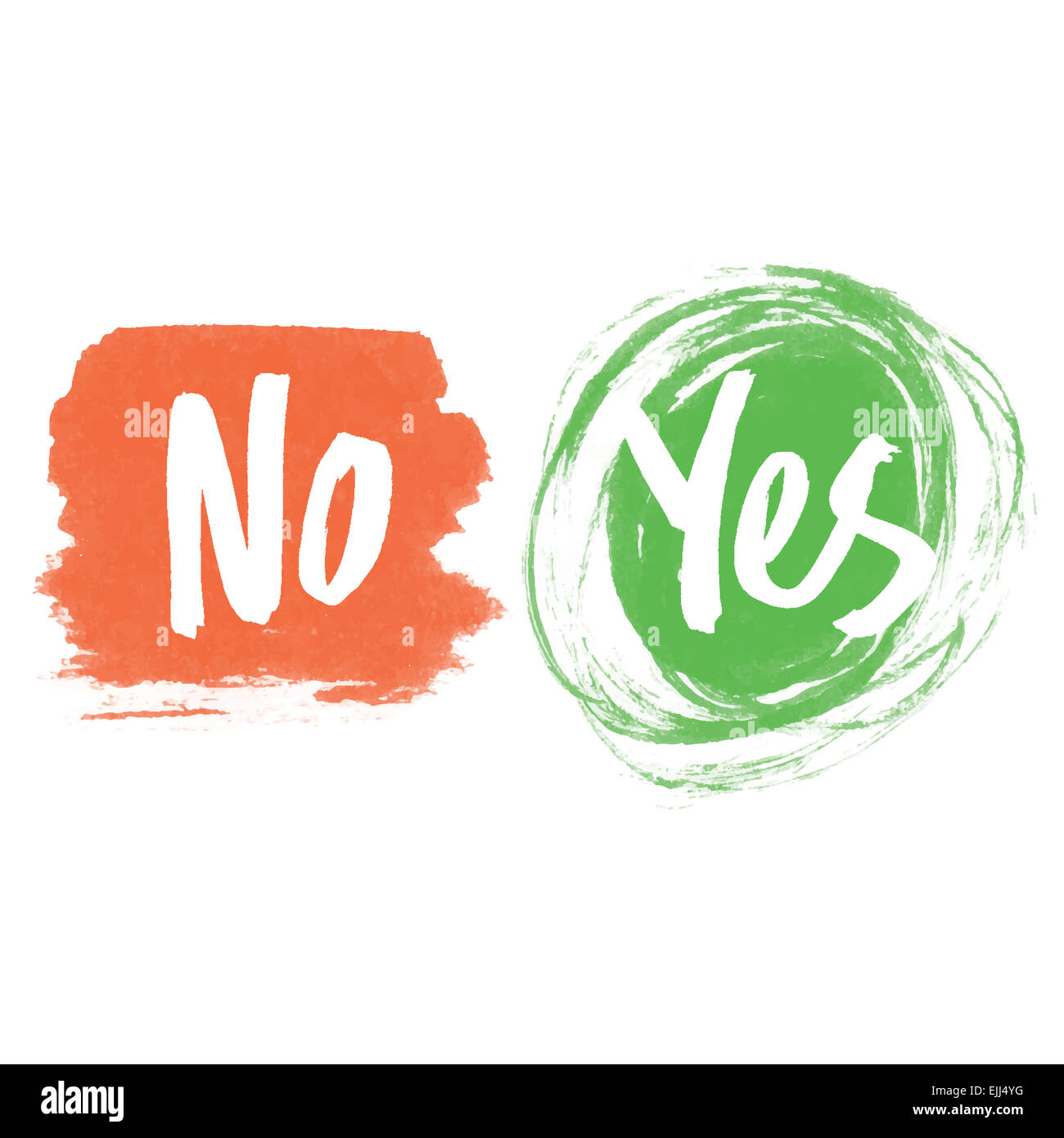 Yes and No Stock Photo - Alamy