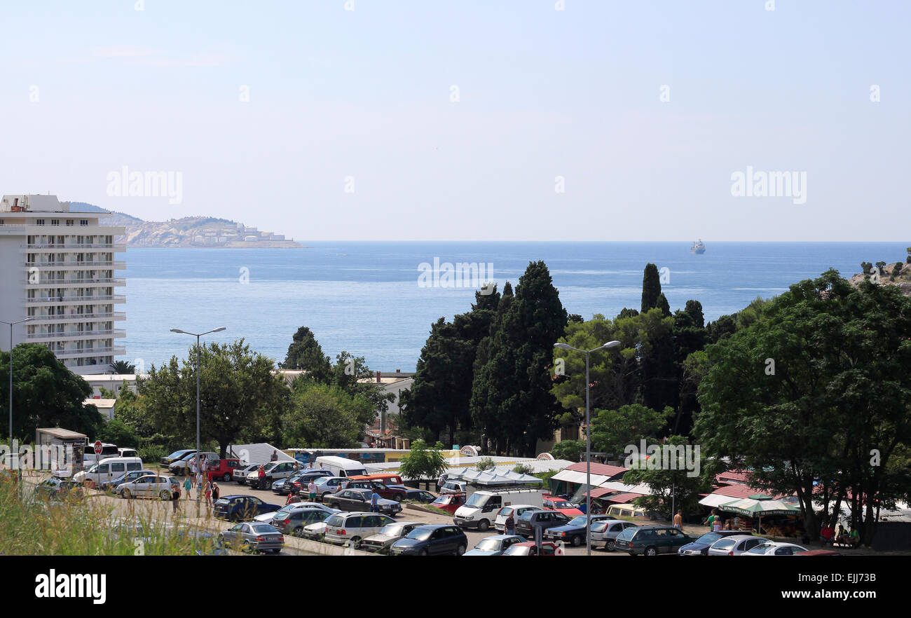 Sutomore and Bar city on the Montenegro coast Stock Photo - Alamy