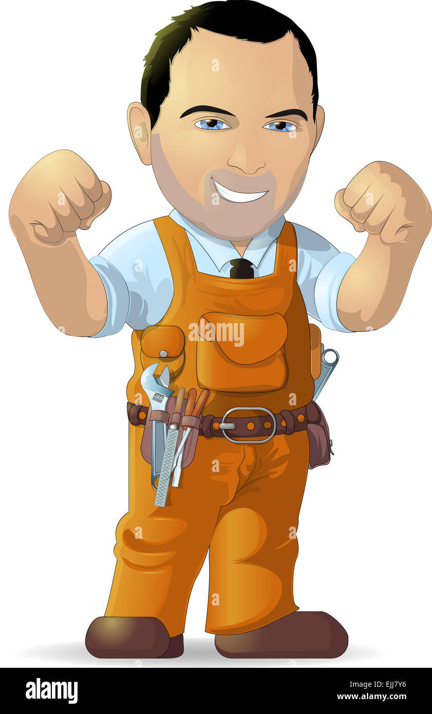 Worker mascot hi-res stock photography and images - Alamy