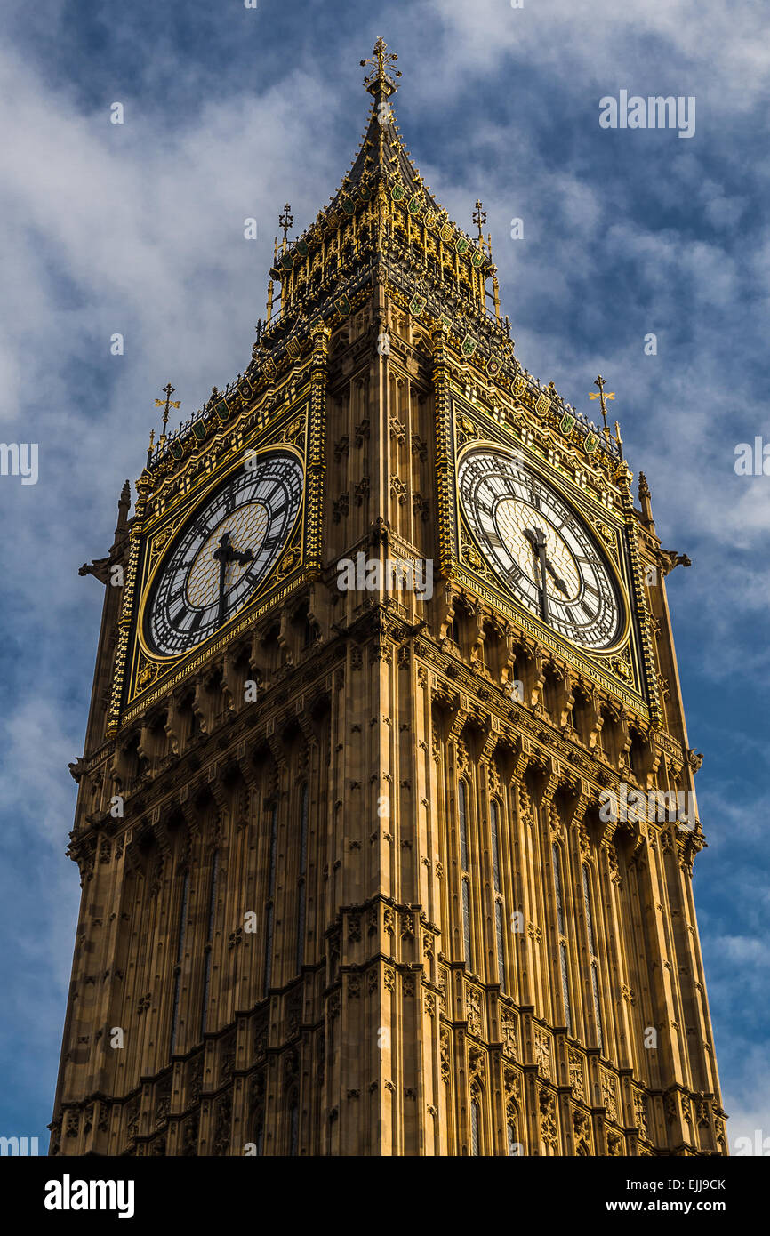 Big ben blue clock face hi-res stock photography and images - Alamy