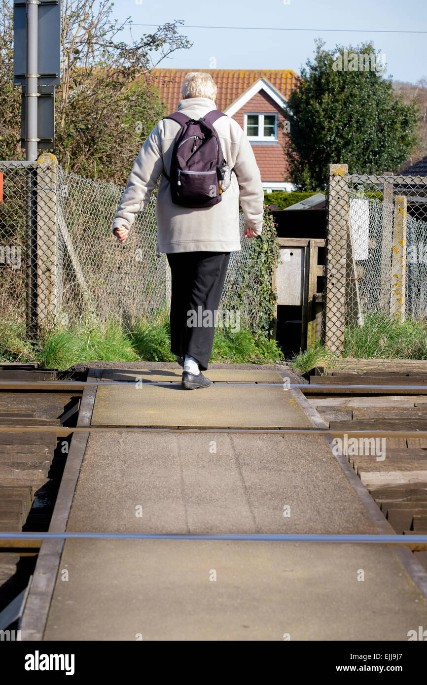Pedestrian Railway Crossing High Resolution Stock Photography and ...