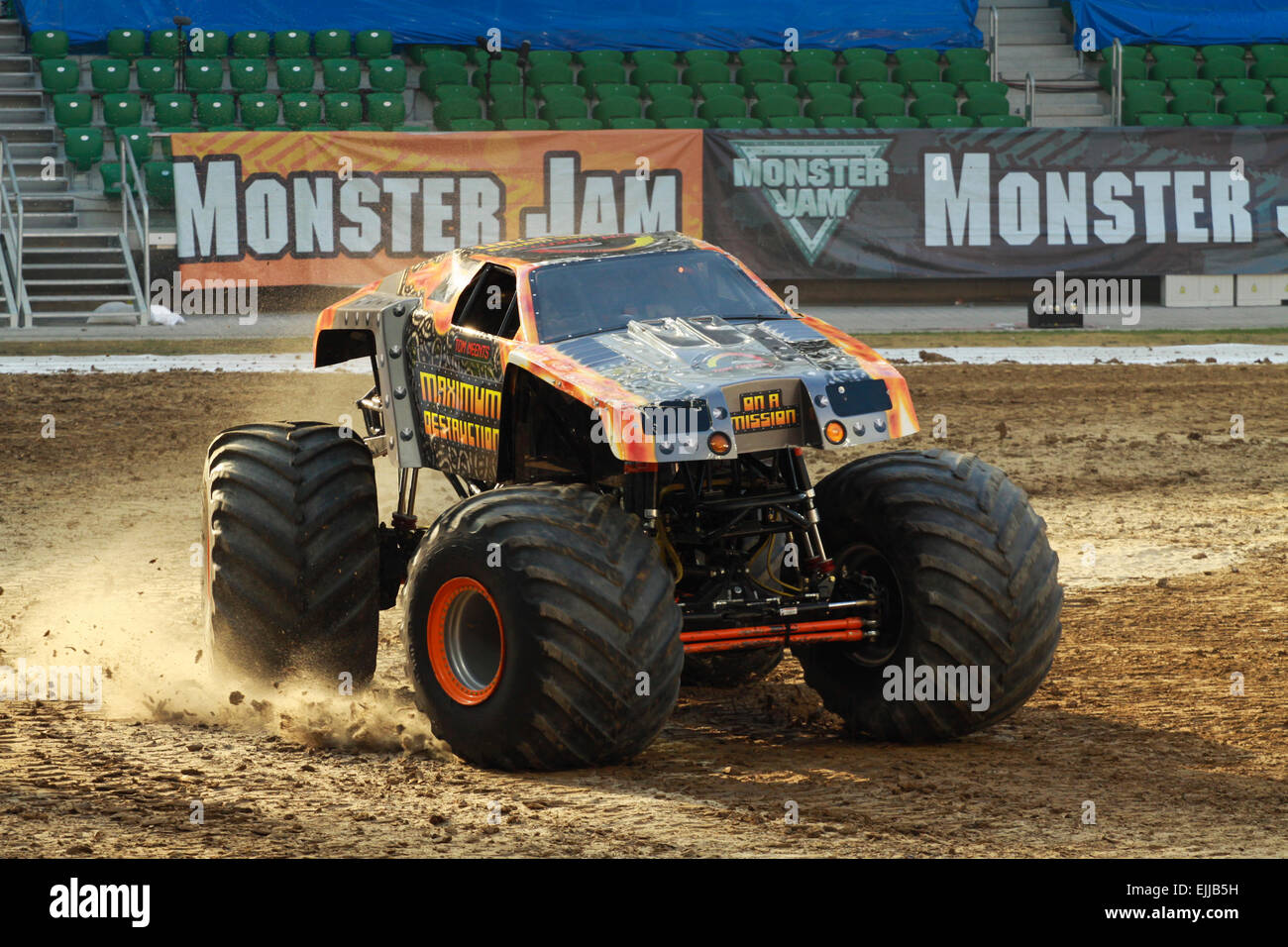 Monster Jam show in Wroclaw, Poland on October 1st 2011 Stock Photo - Alamy