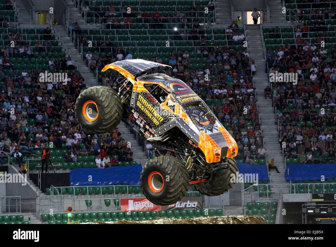 Monster Jam show in Wroclaw, Poland on October 1st 2011 Stock Photo - Alamy