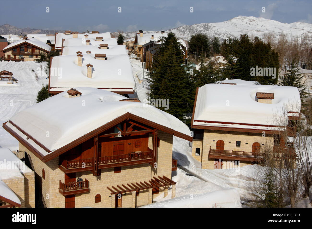 Mzaar kfardebian ski resort hi-res stock photography and images - Alamy
