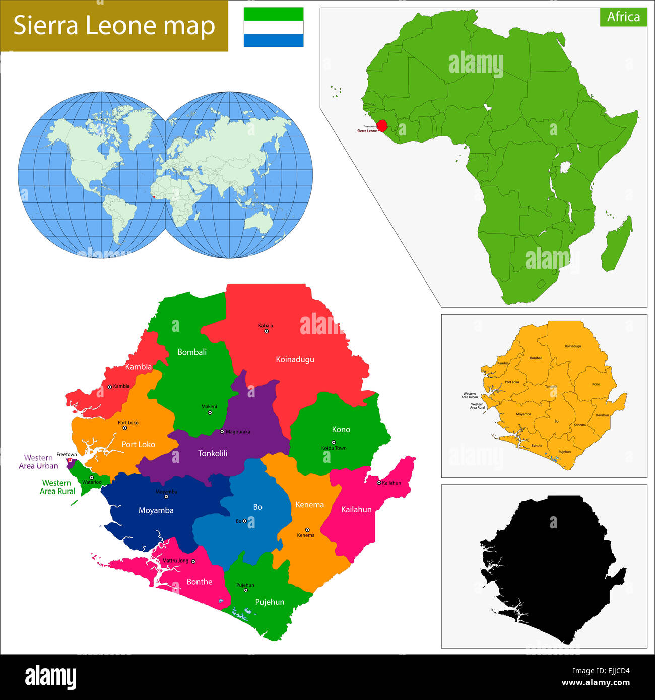 Sierra leone map hi-res stock photography and images - Alamy