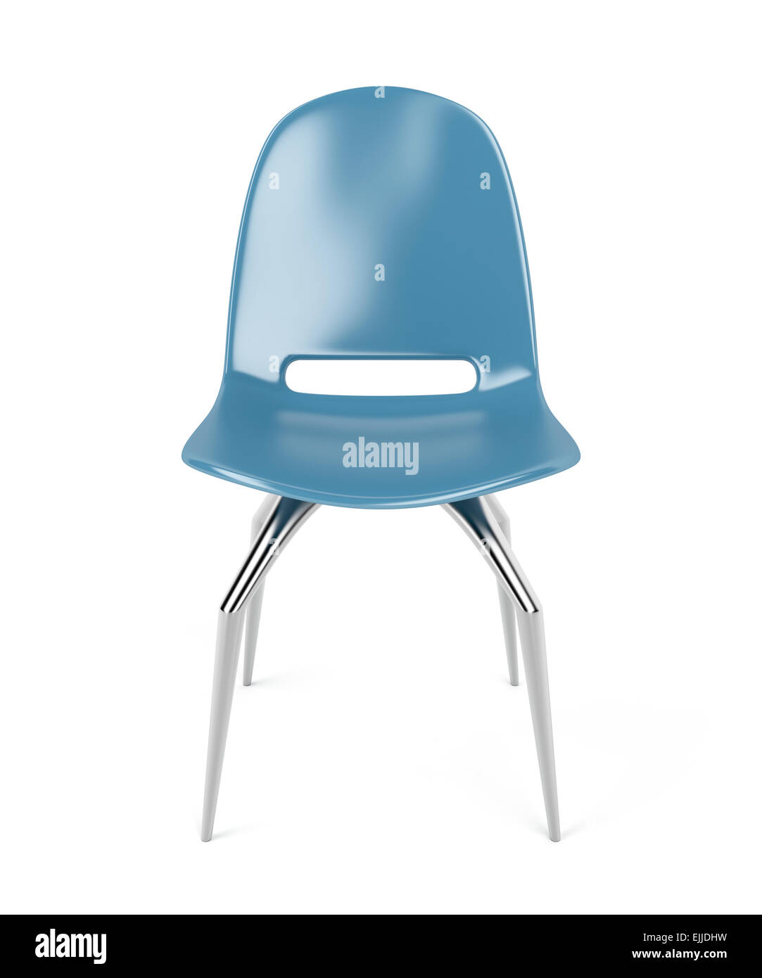 Modern plastic chair on white background Stock Photo - Alamy