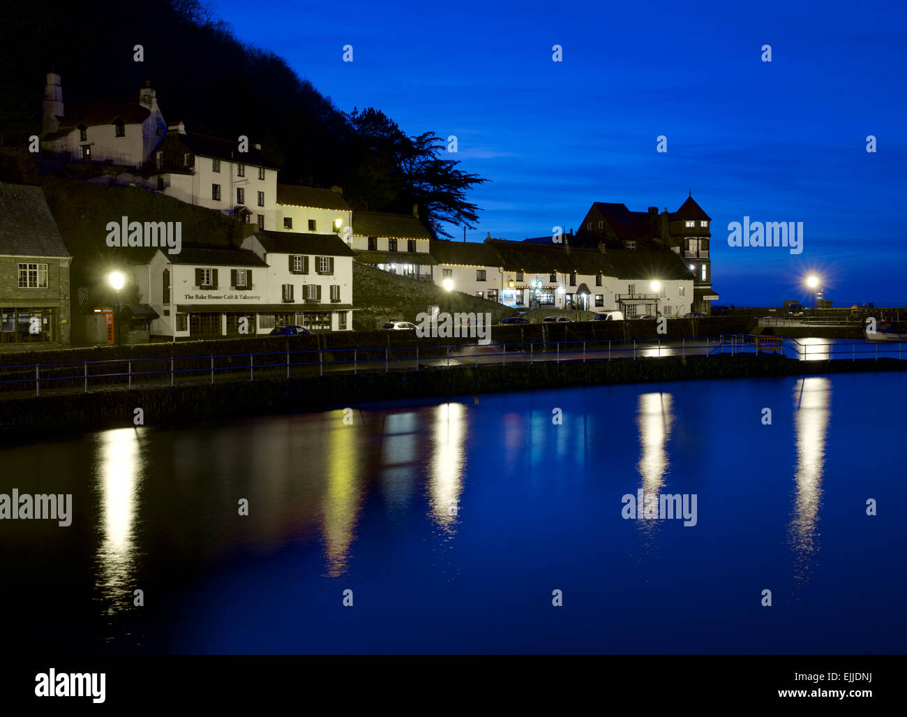 Lynmouth, Devon, at night, England UK Stock Photo - Alamy