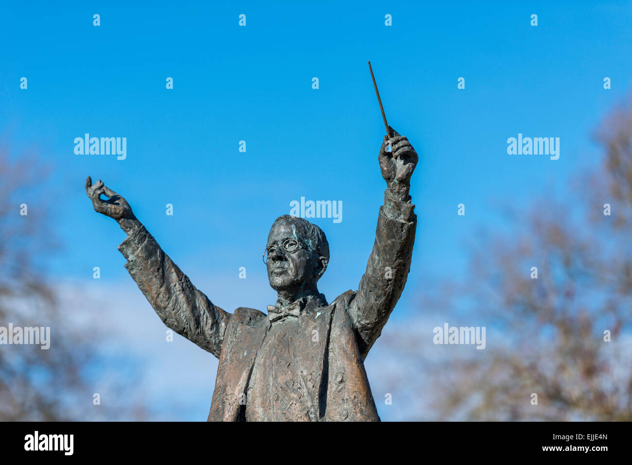 Statue of music composer Gustav Holst in Imperial Gardens, Cheltenham ...