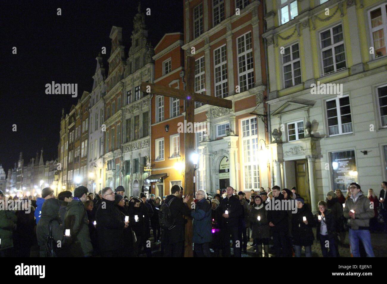Gdansk, Poland 27th, March 2015 Hundreds of Catholics participate in ...