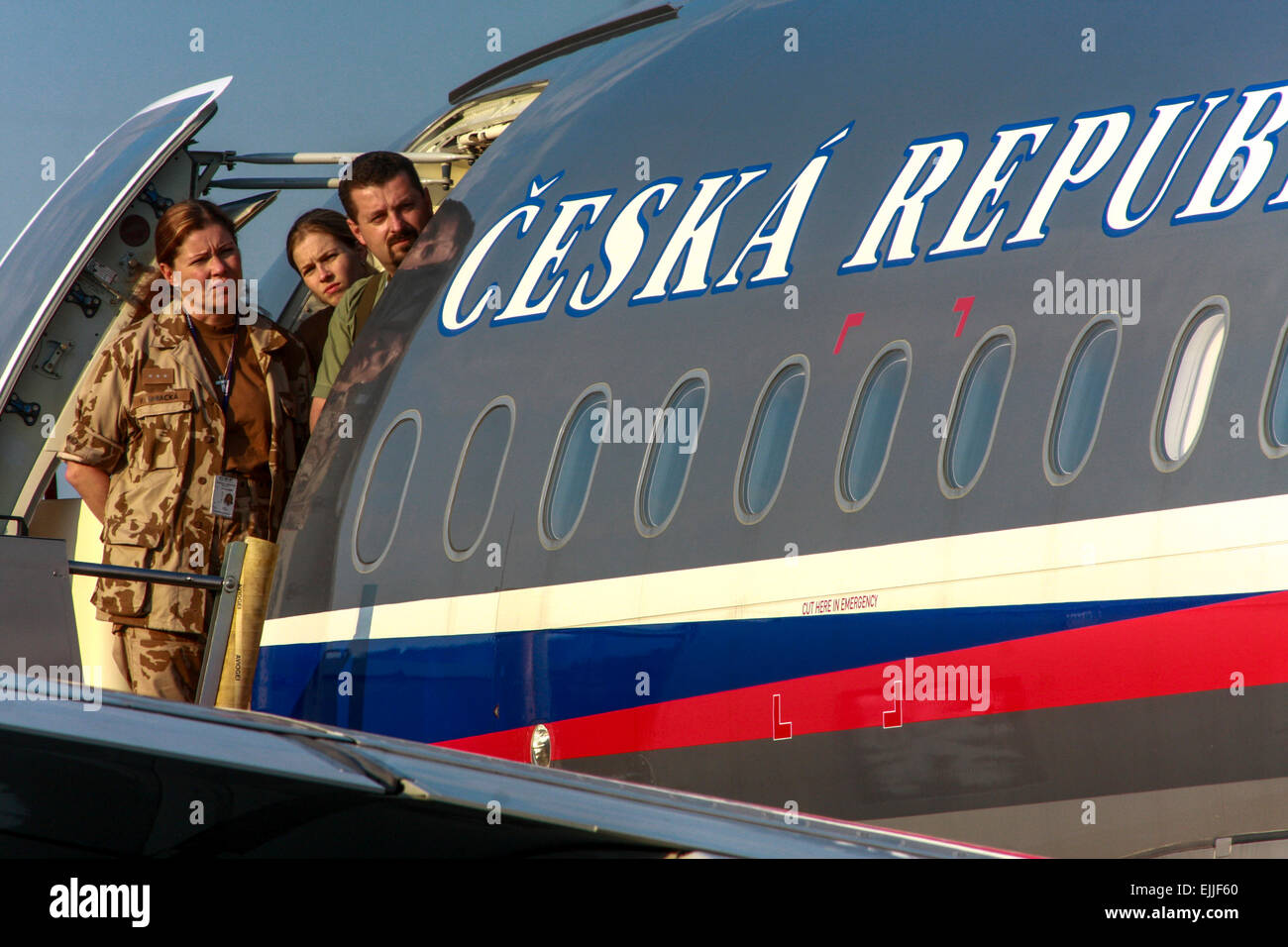Aircraft of the Czech Army soldiers squadron Airbus A319 at the airport ...
