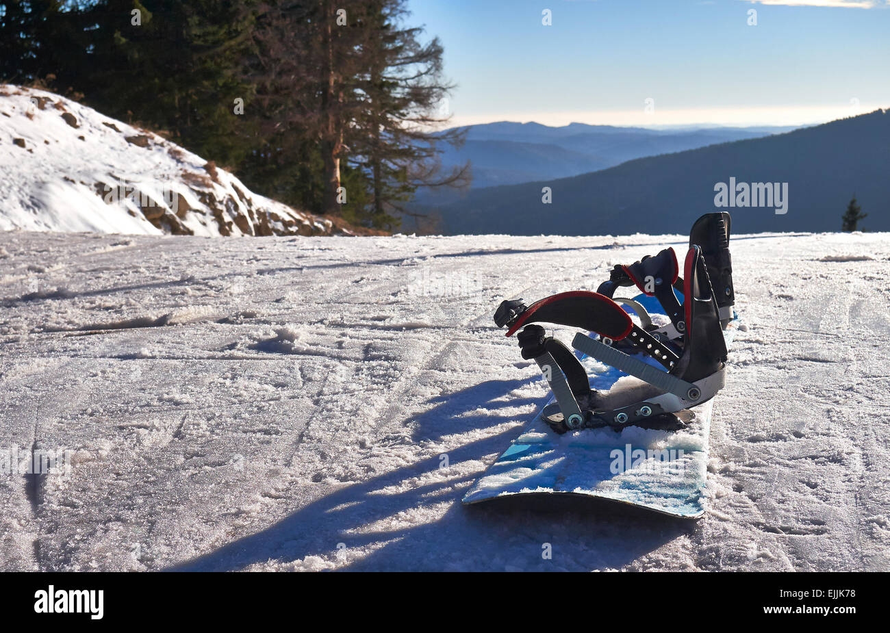 Winter sports. Snowboard on snow ski slope Stock Photo - Alamy