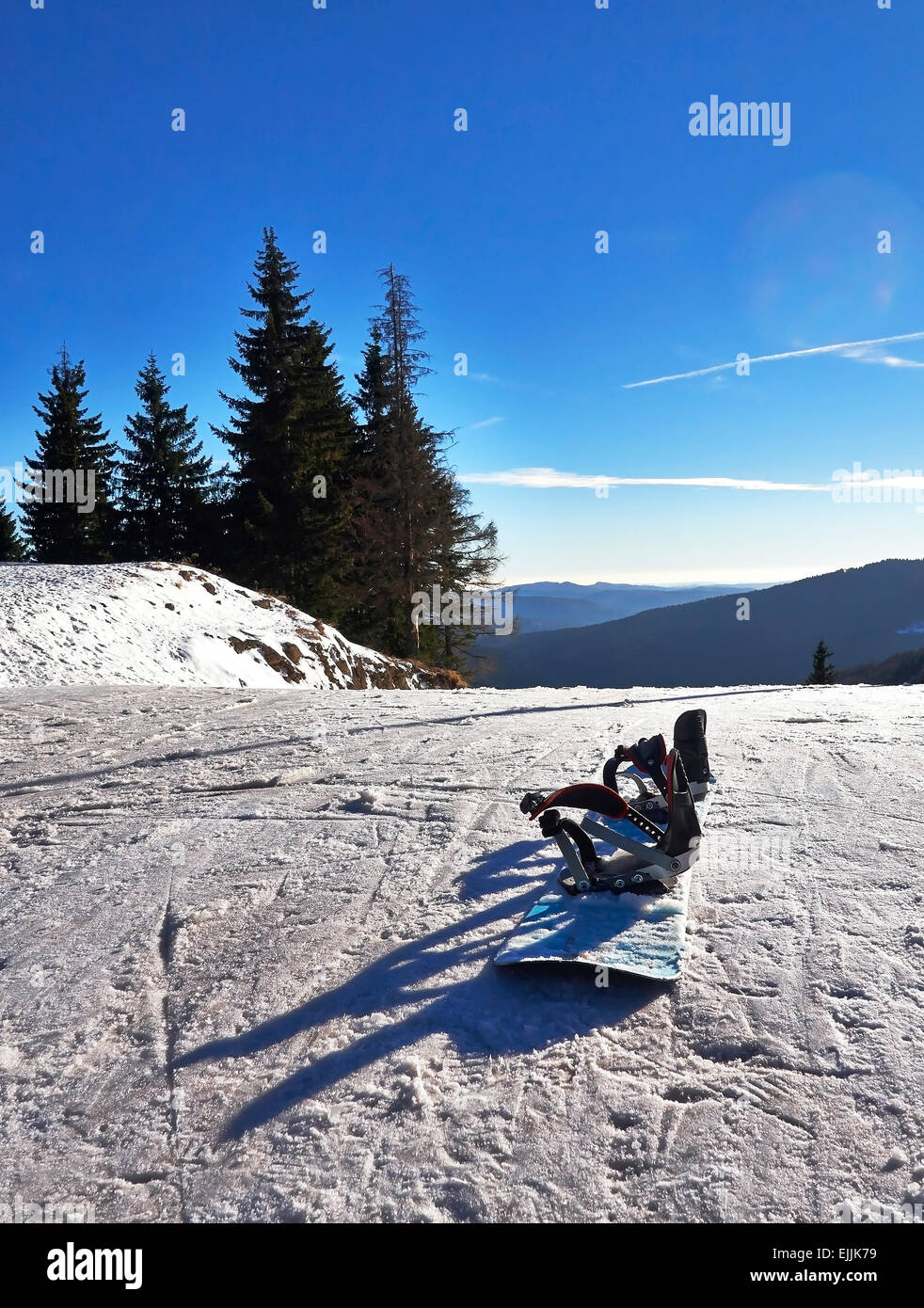 Winter sports. Snowboard on snow ski slope Stock Photo - Alamy