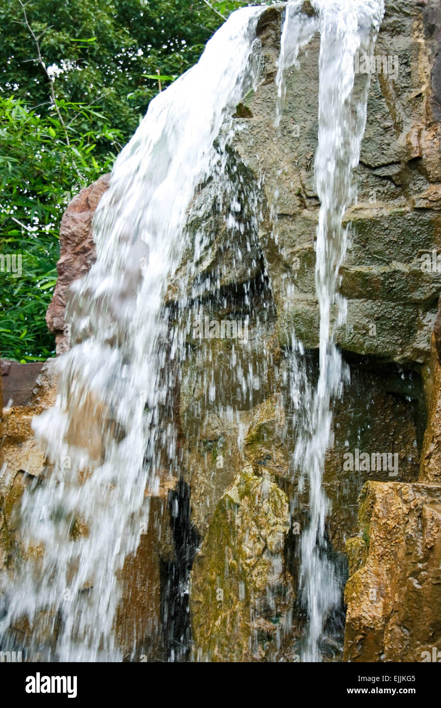 decorative waterfall in the garden of China Stock Photo - Alamy