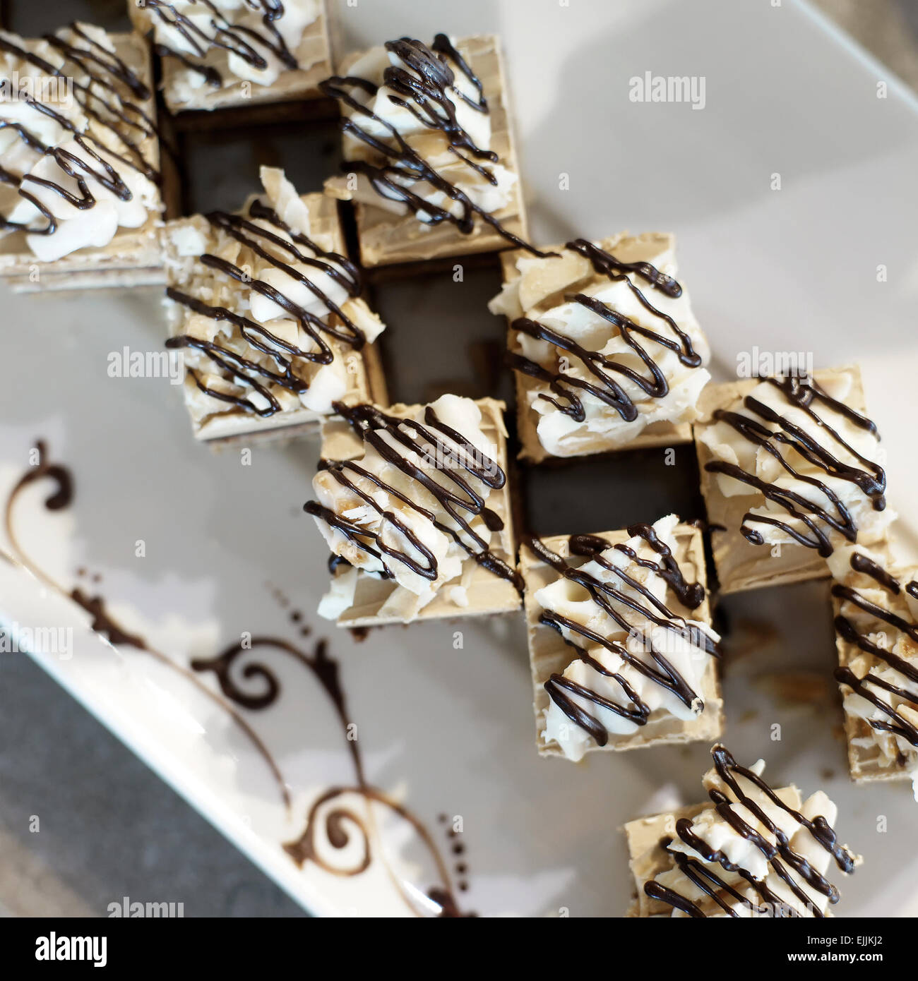 tiramisu cake on buffet line Stock Photo - Alamy