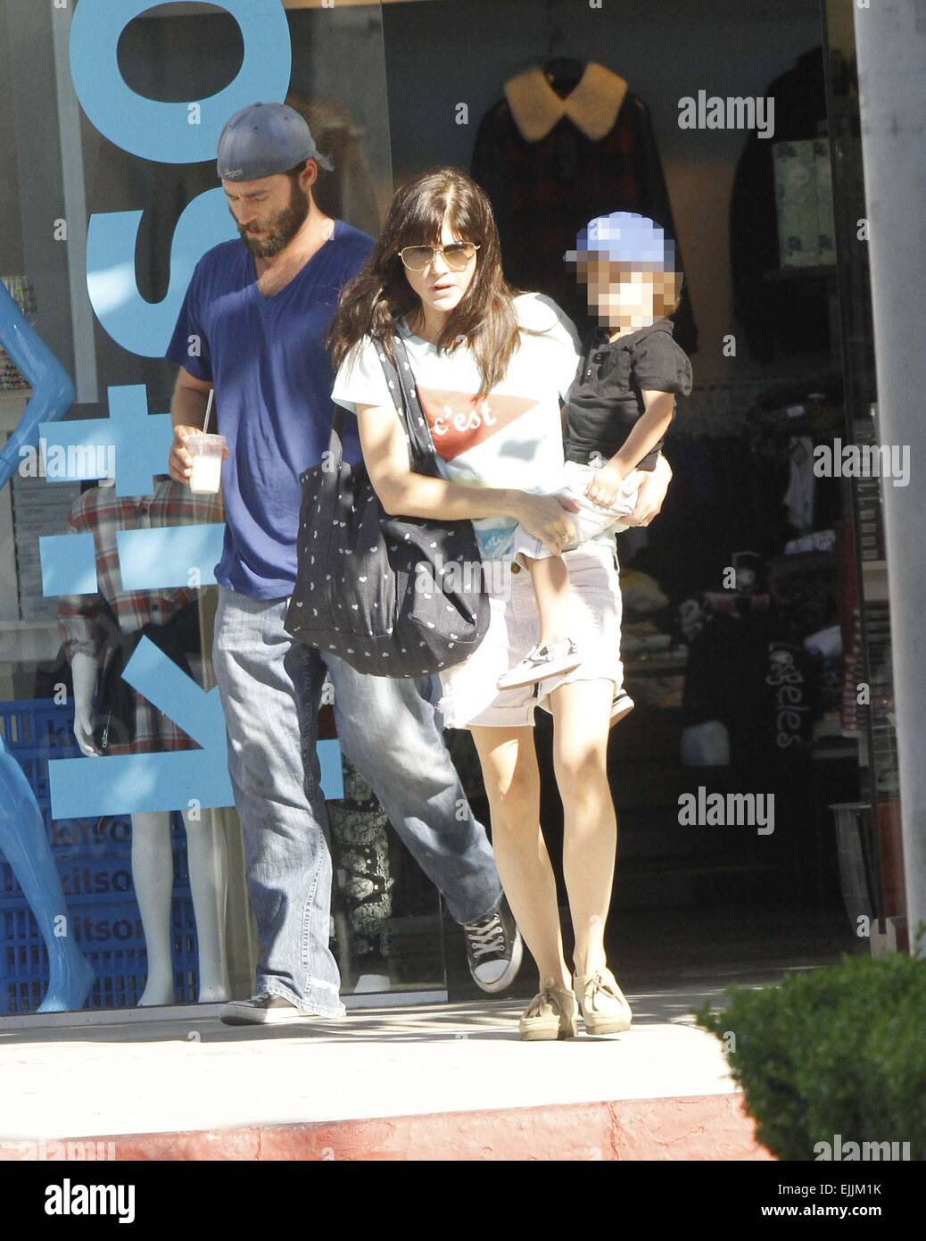Selma Blair carries her son Arthur Bleick as they go shopping at Kitson ...