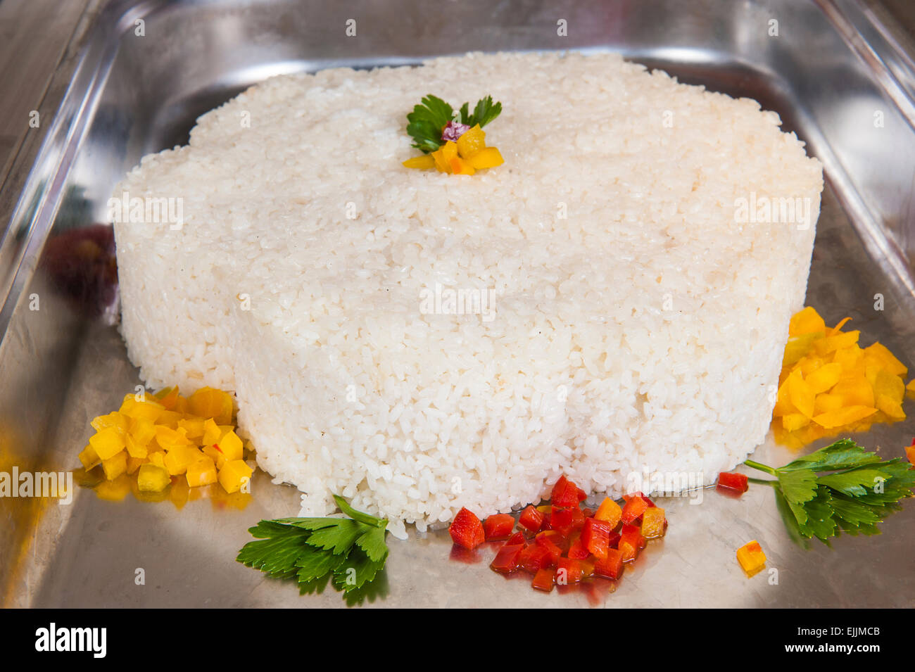 White rice on display at a hotel restaurant buffet Stock Photo - Alamy