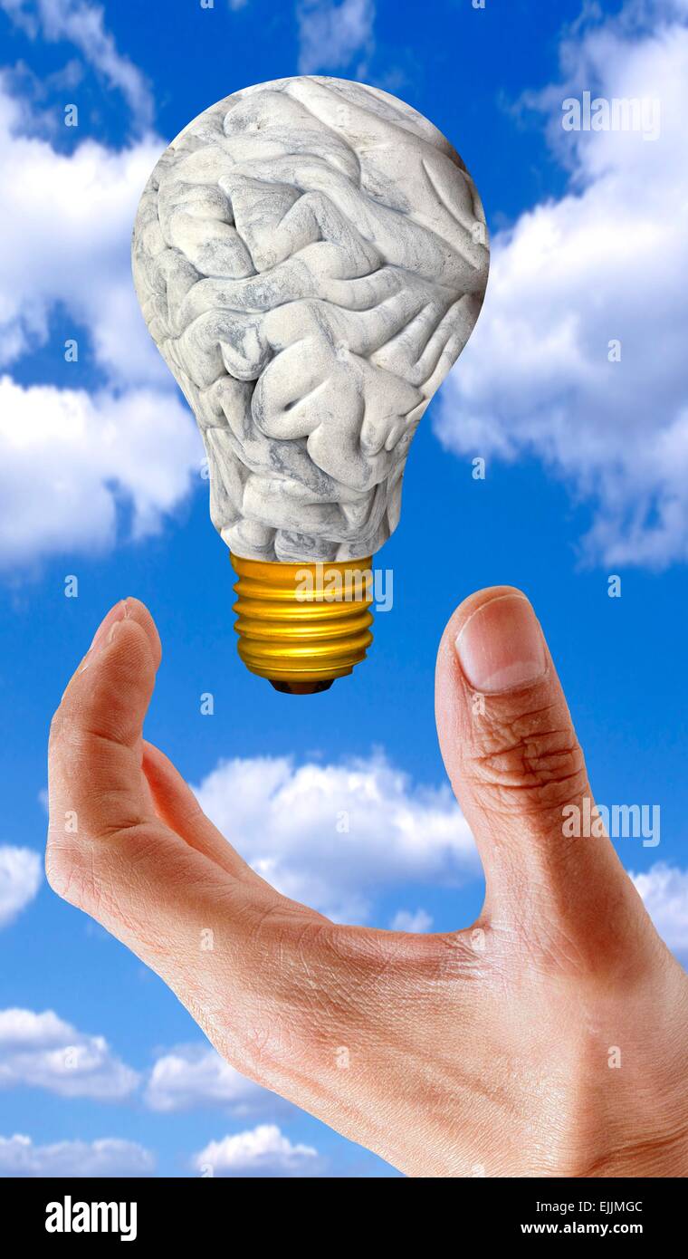 Lightbulb brain hi-res stock photography and images - Alamy