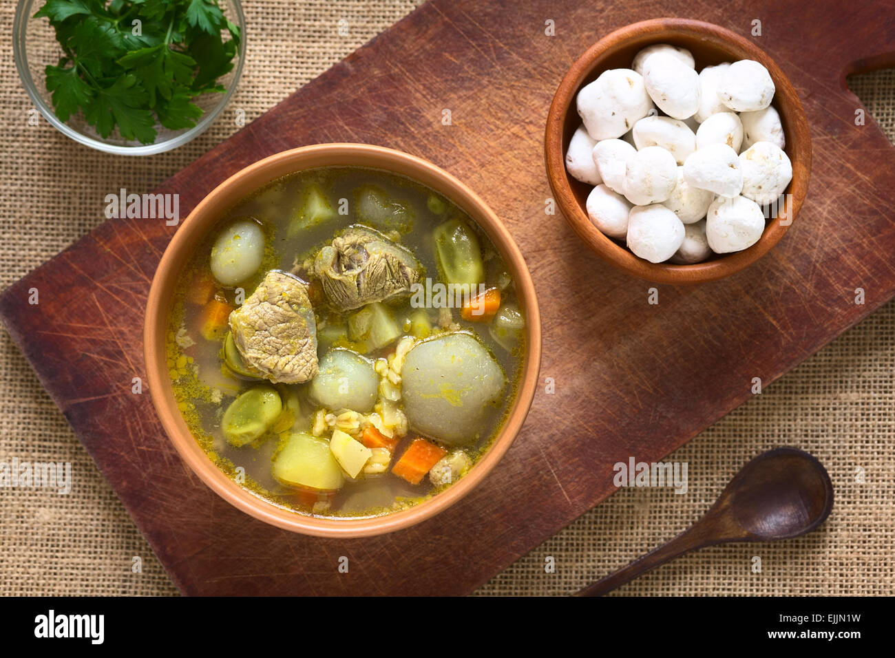Overhead shot traditional bolivian soup hi-res stock photography and ...