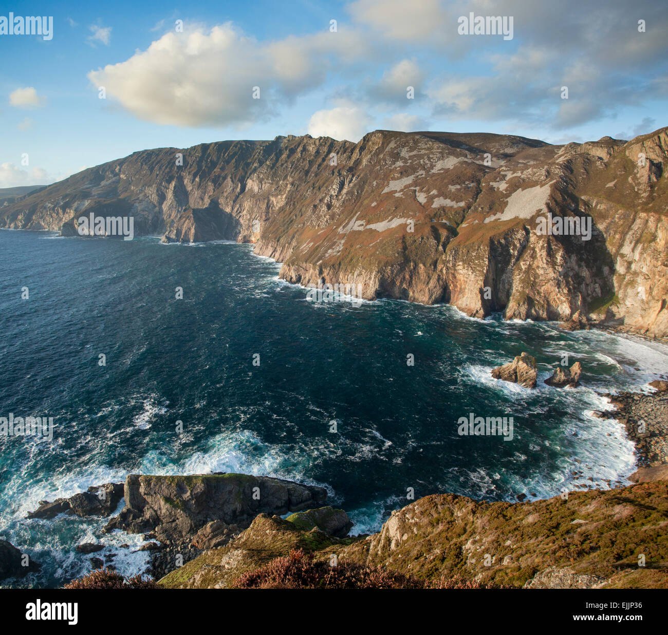 The Slieve League cliffs from Bunglass, County Donegal, Ireland Stock ...