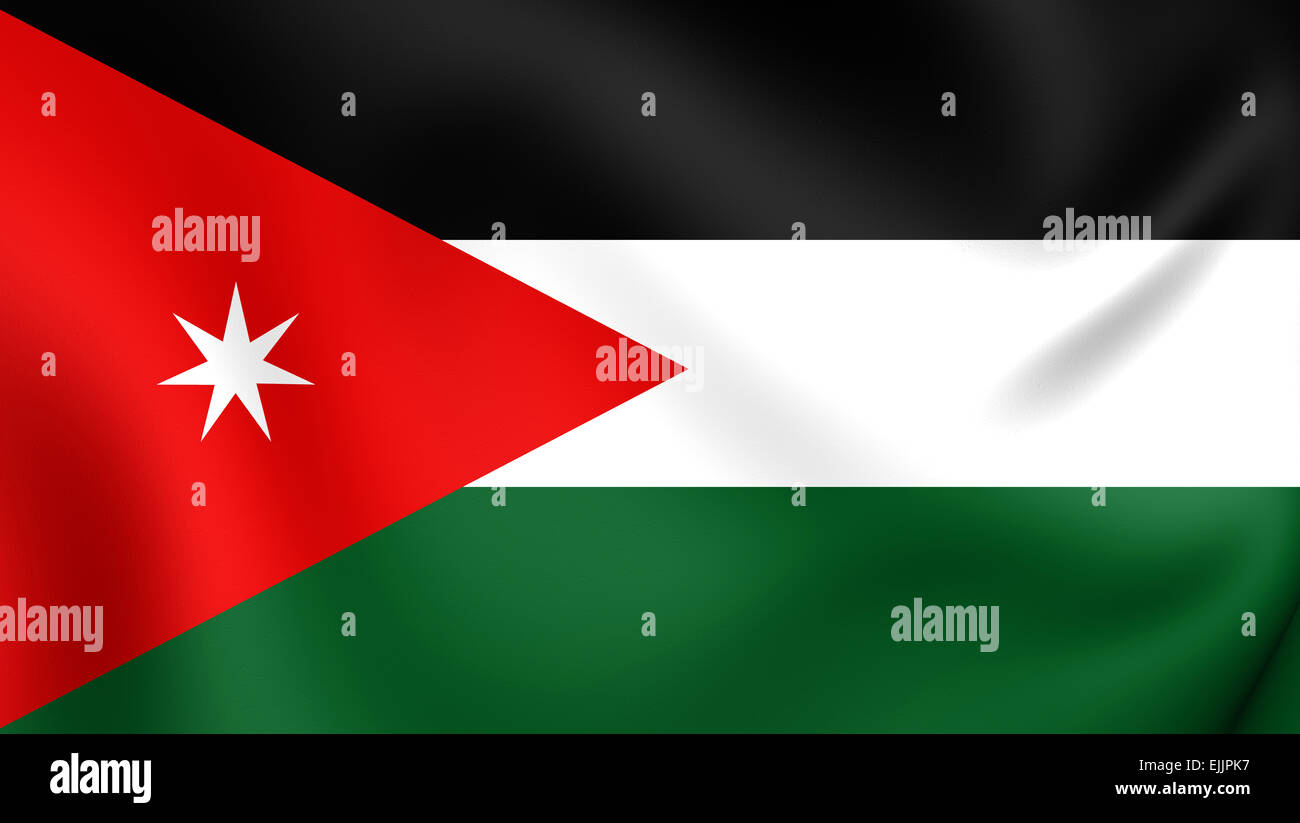 Flag of Jordan. Close Up Stock Photo - Alamy