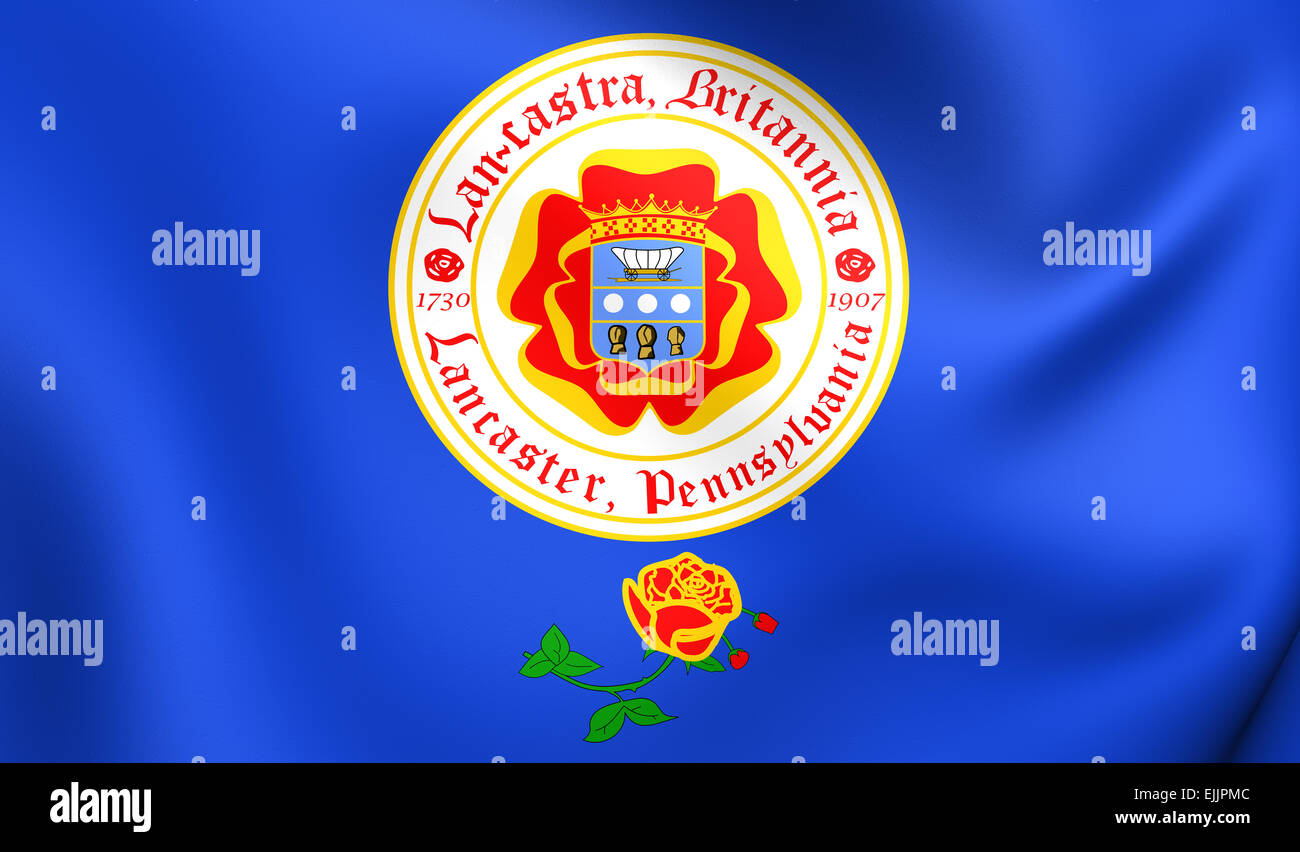 Flag of Lancaster, USA. Close Up Stock Photo - Alamy