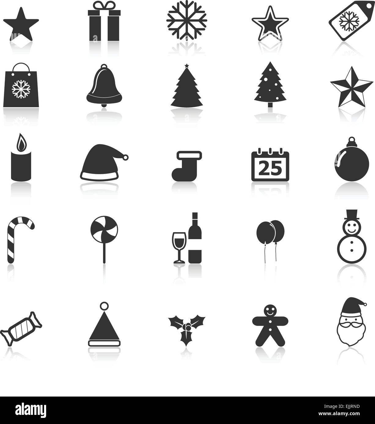 Christmas cookie icon on Black and White Stock Photos & Images - Alamy