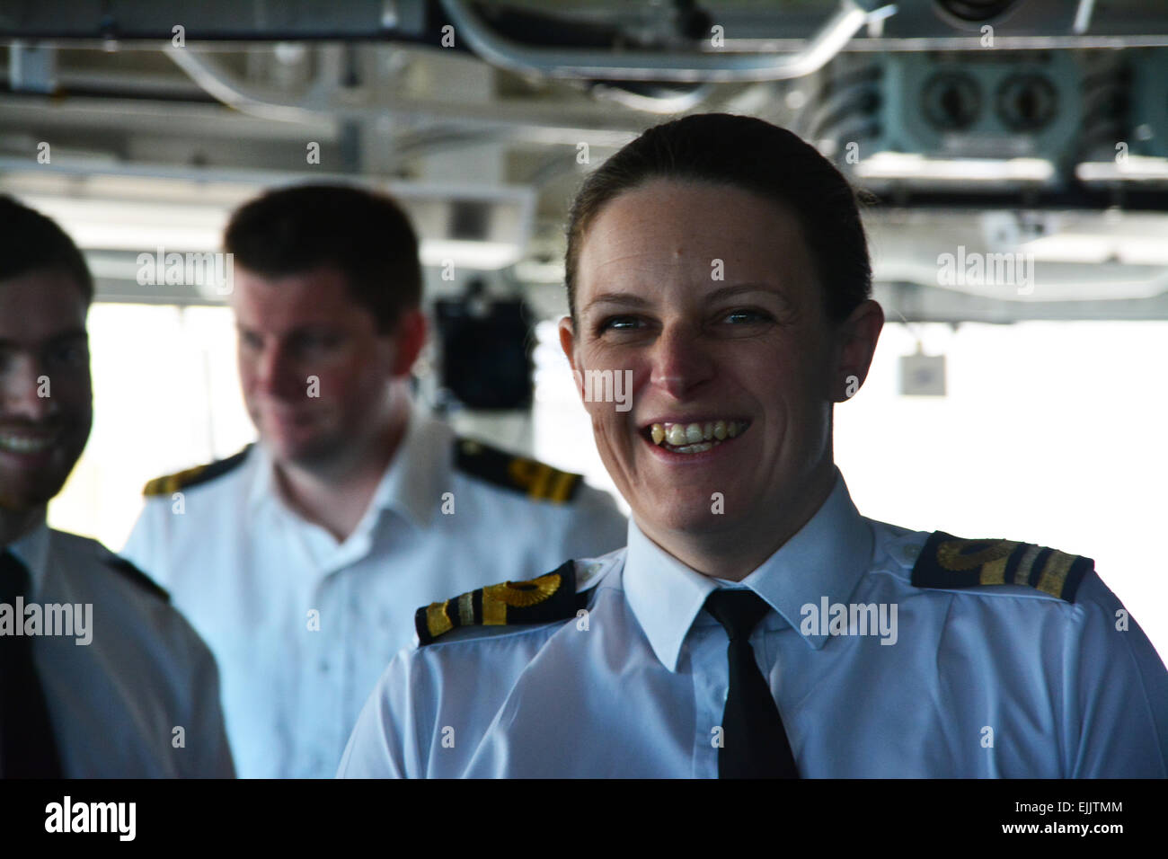 Gibraltar – 28th March 2015 – Pictured HMS Richmond's Lieutenant ...