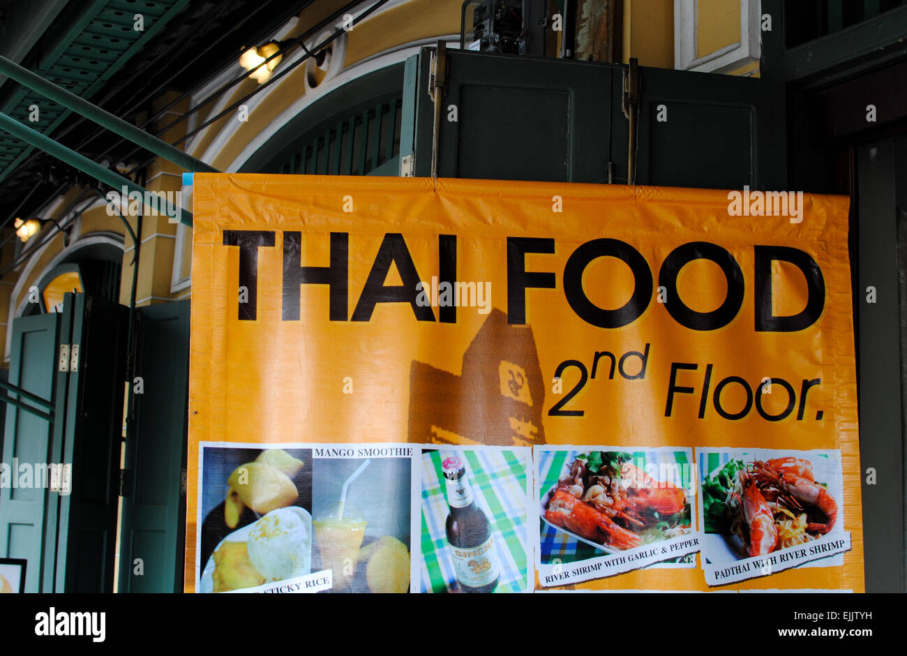 Thai food sign hi-res stock photography and images - Alamy
