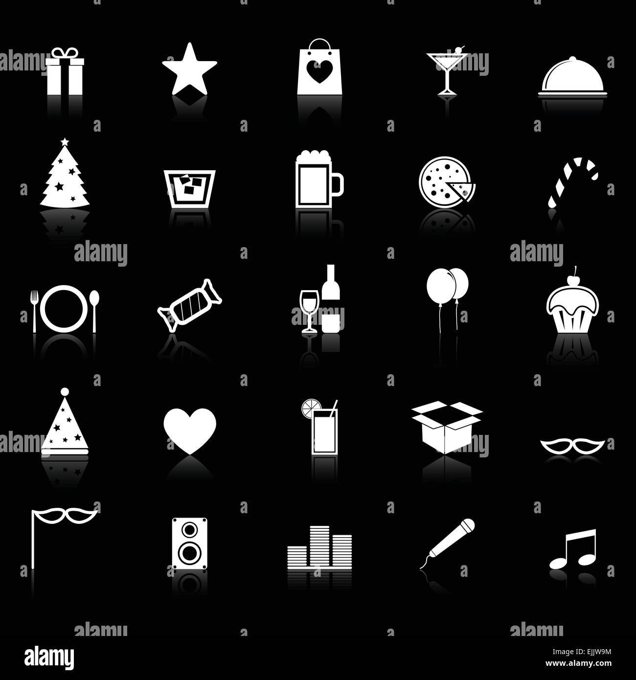 Party icons Black and White Stock Photos & Images - Alamy