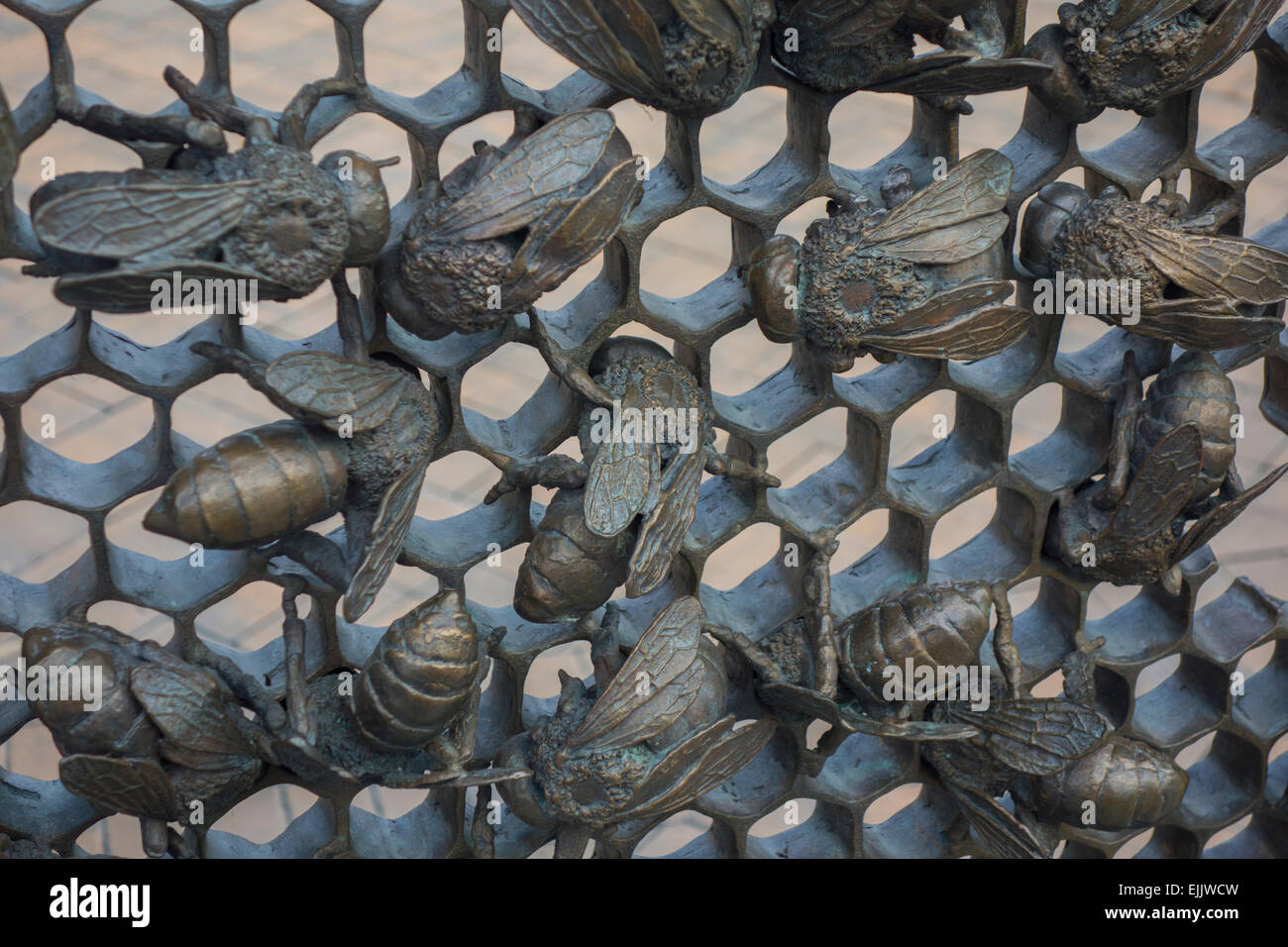 Bees for Sunset park bronze sculpture Stock Photo - Alamy