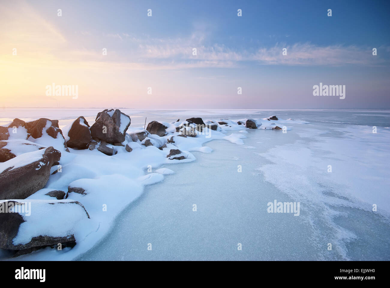 Winter landscape. Composition of nature Stock Photo - Alamy