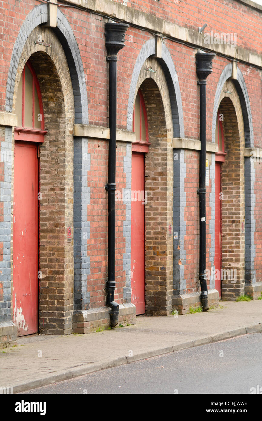 Pannier Market building arches on Butchers Row, Barnstaple, Devon ...
