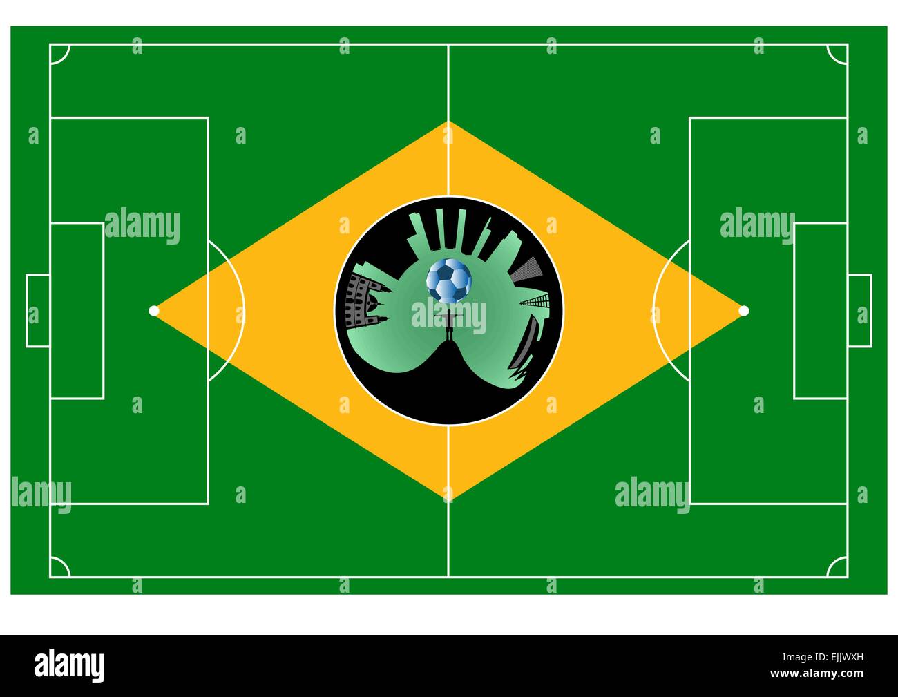 Penalty football field Stock Vector Images - Alamy