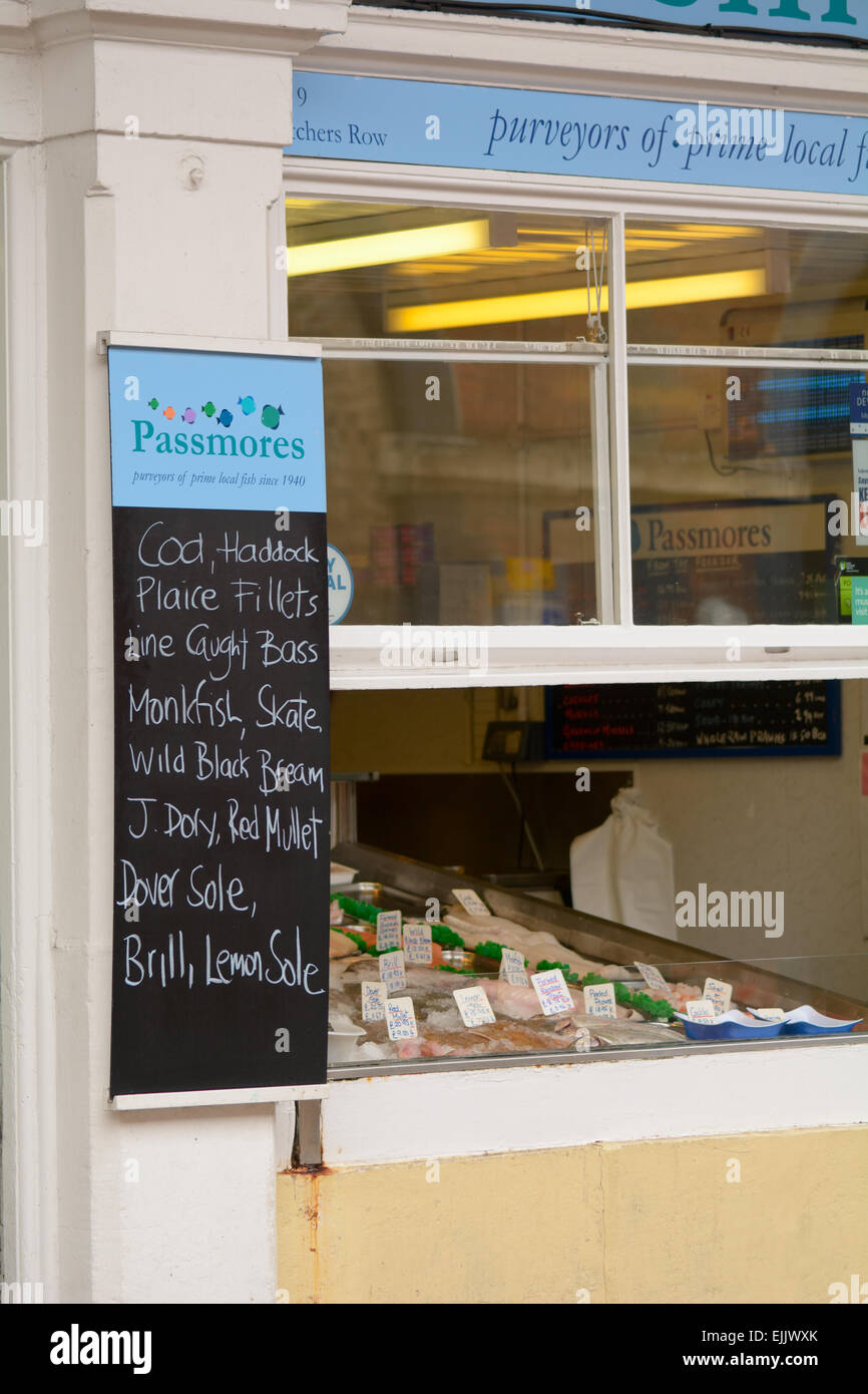 Passmores Fishmonger window display situated on Butchers Row ...