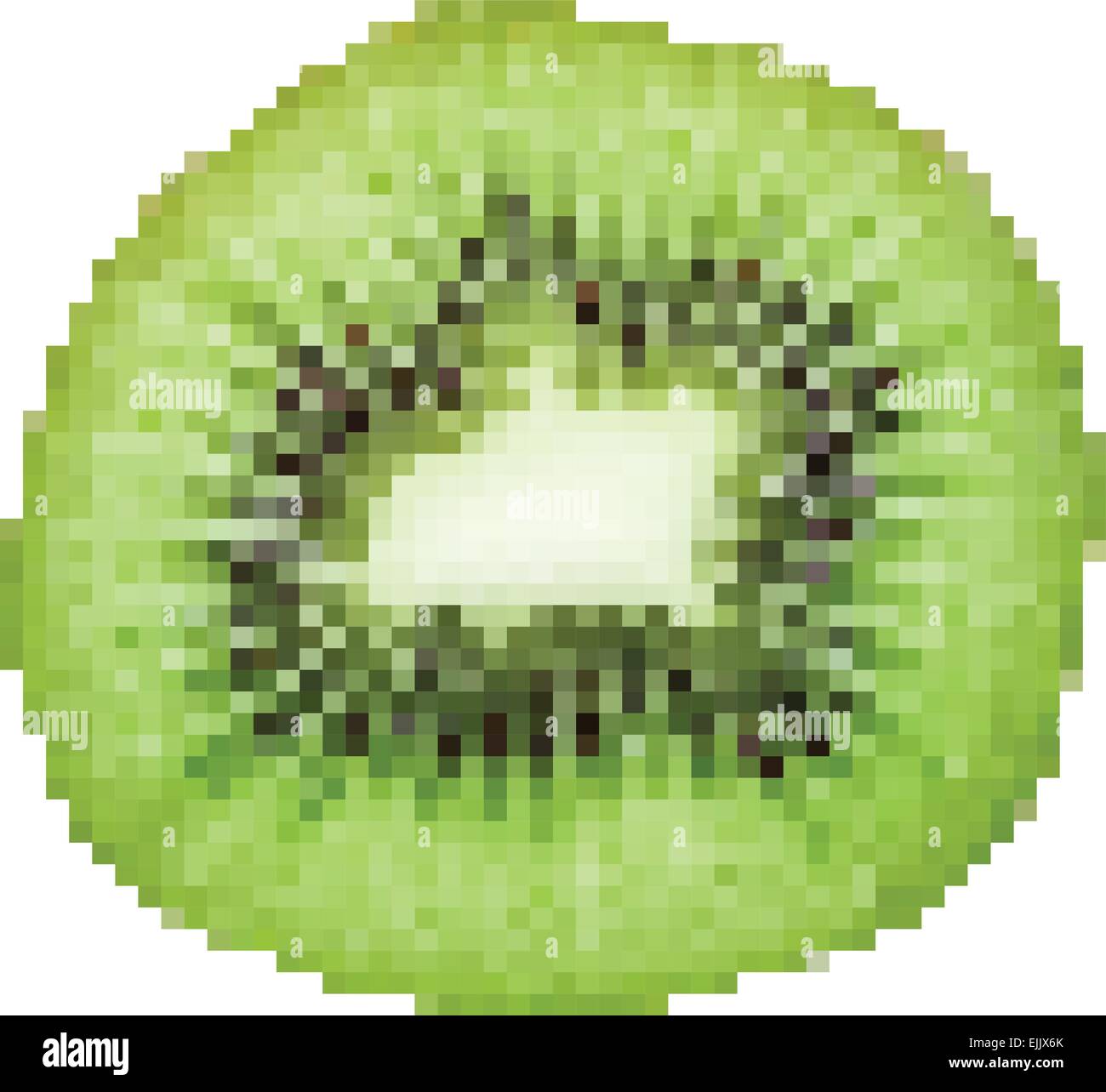 Citrus Fruit Slice Pixel Vector Isolated On White Stock Vector Image ...