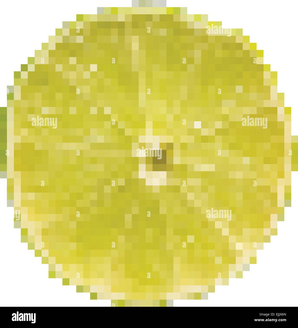Citrus Fruit Slice Pixel Vector Isolated On White Stock Vector Image ...
