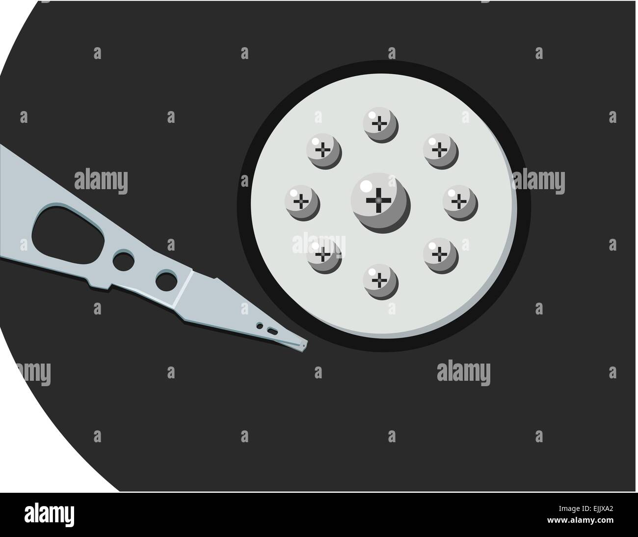 Computer hdd hard disk Stock Vector Images - Alamy