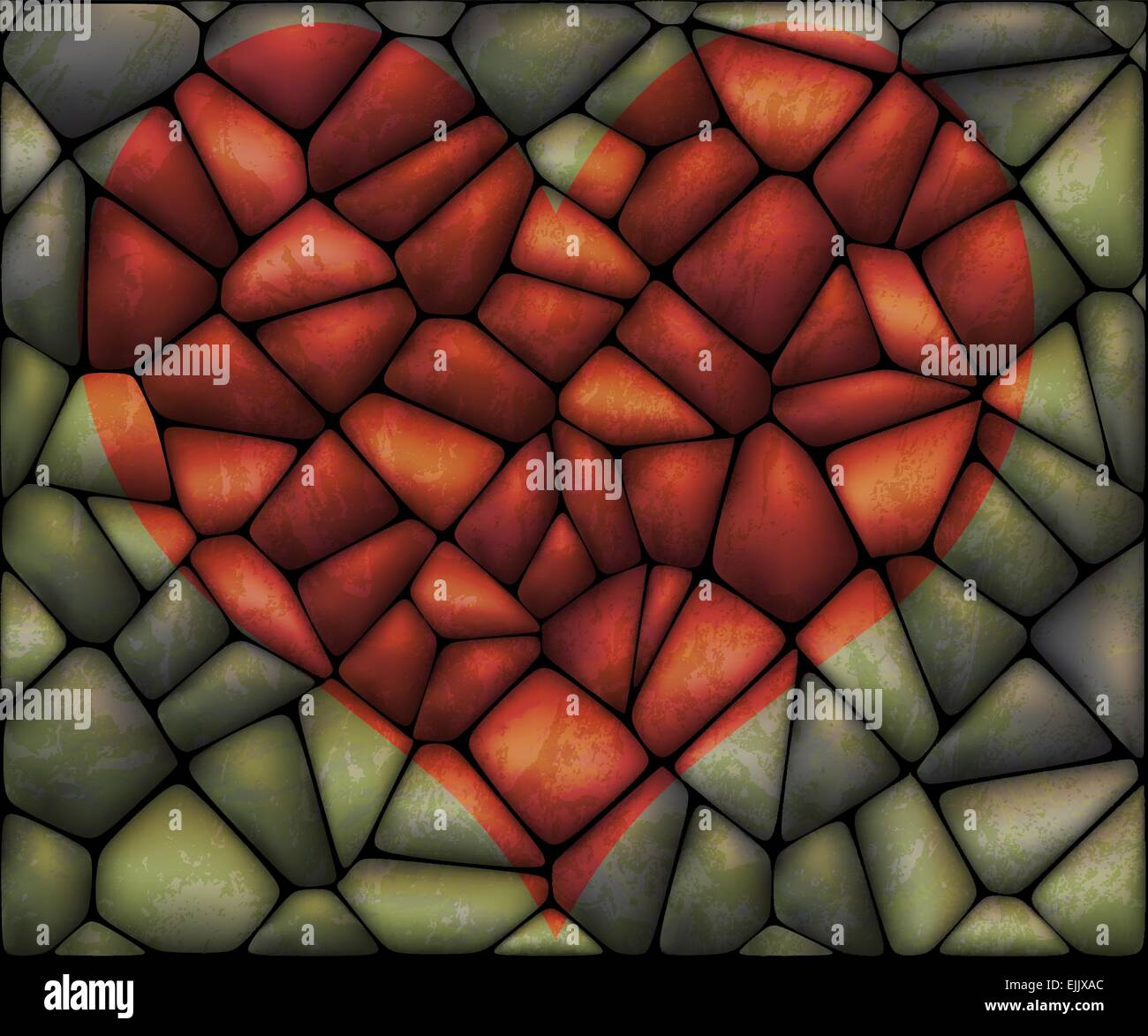 Vector abstract illustration of the stone heart Stock Vector Image ...