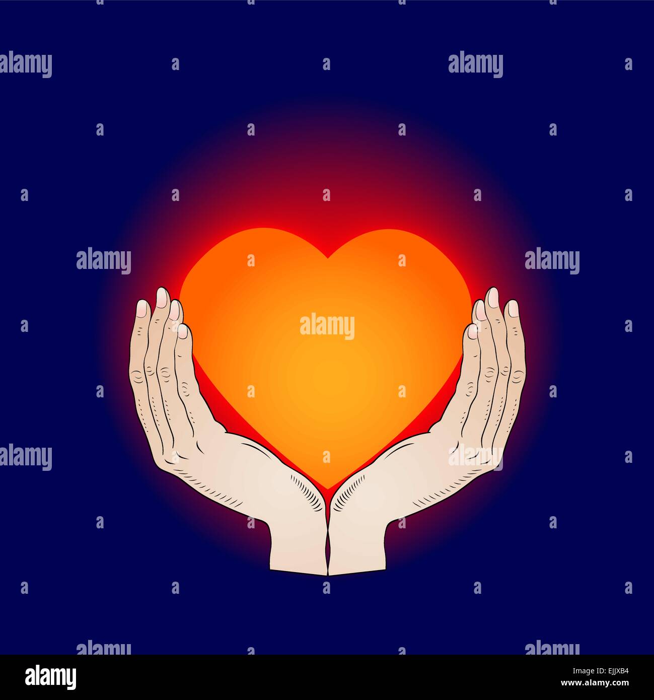 Shining Heart Character Clipart