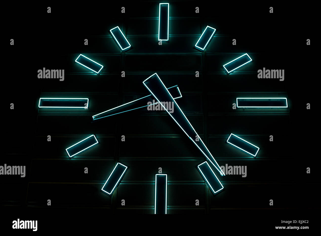Vector Neon Clock High Resolution Stock Photography and Images - Alamy