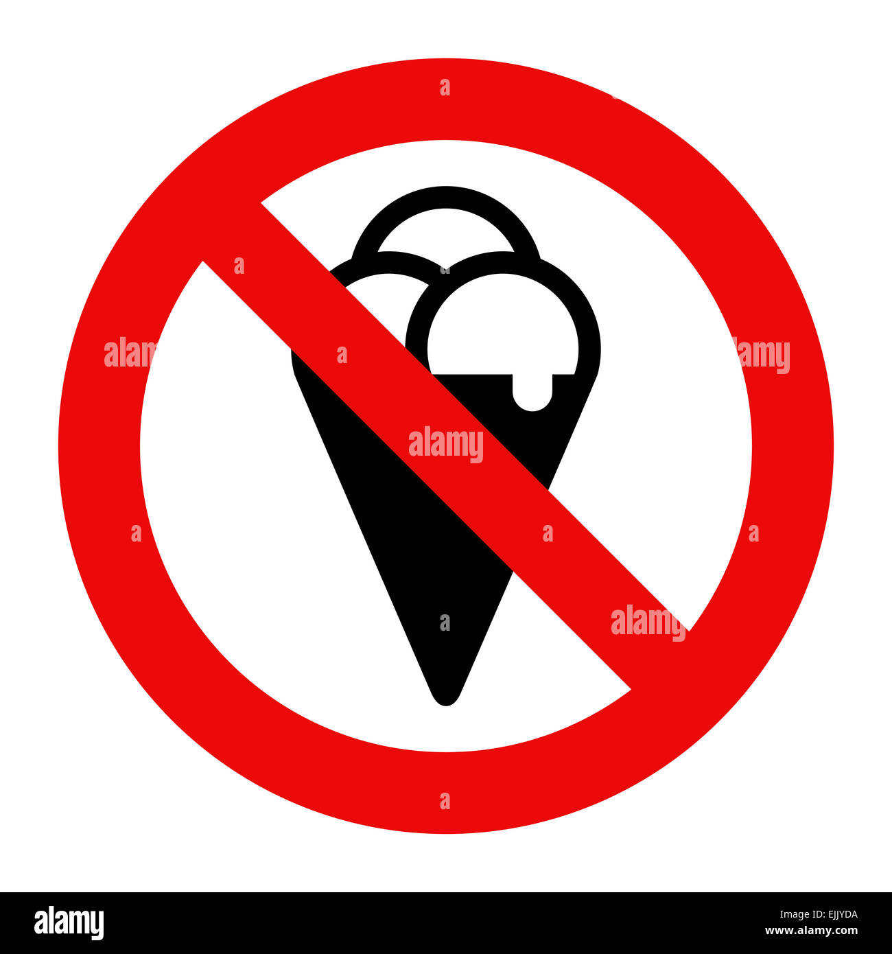 No eating sign isolated on white background Stock Photo - Alamy