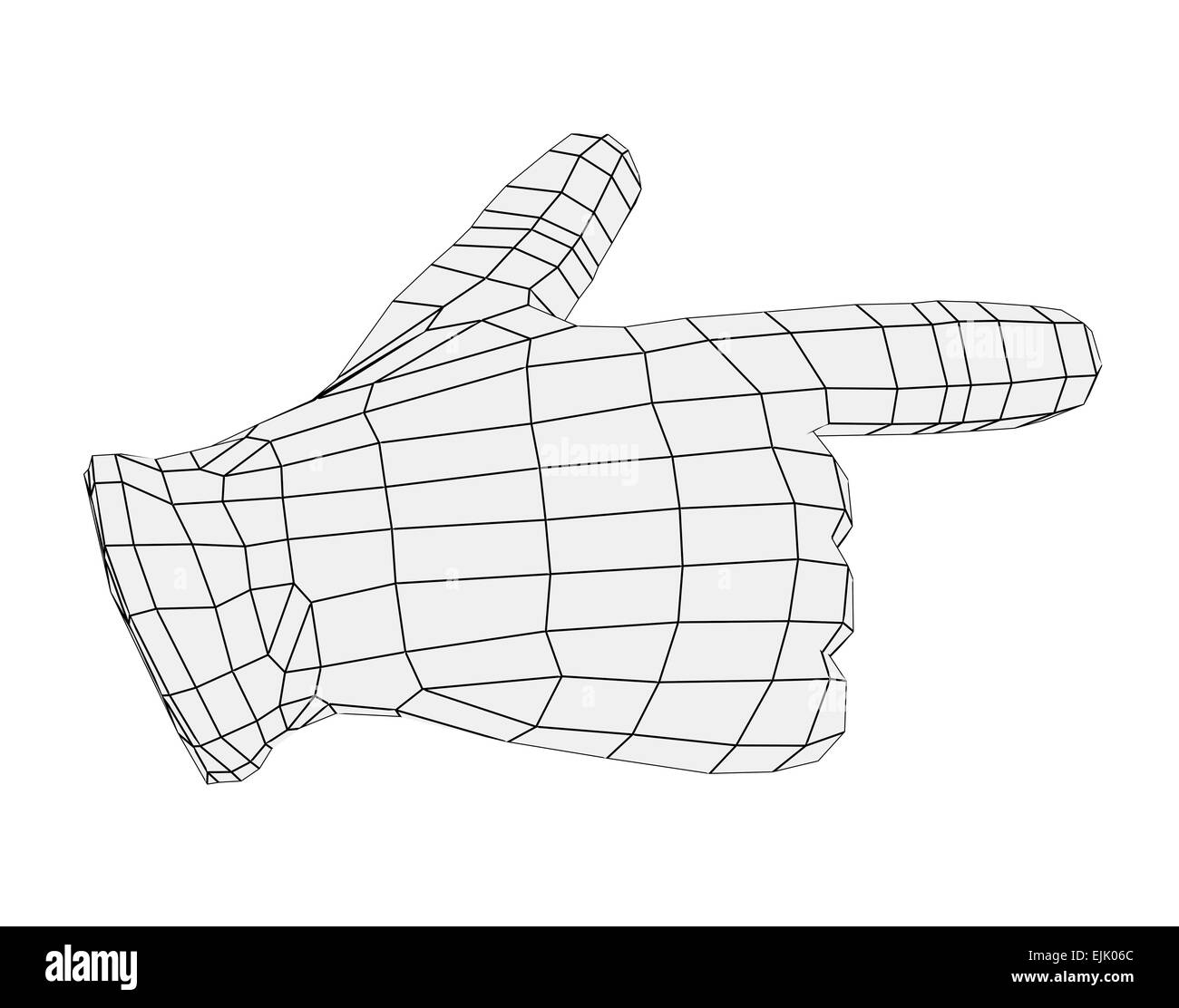 Wireframe hand pointing hi-res stock photography and images - Alamy