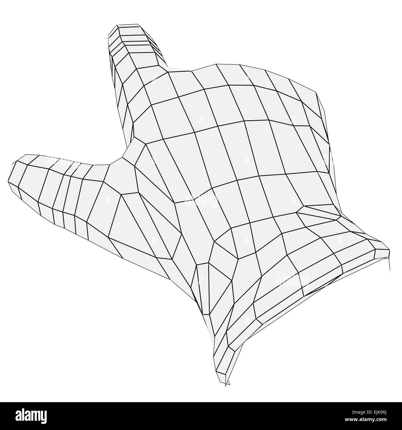 Wire-frame hand pointing finger. Isolated Stock Photo - Alamy