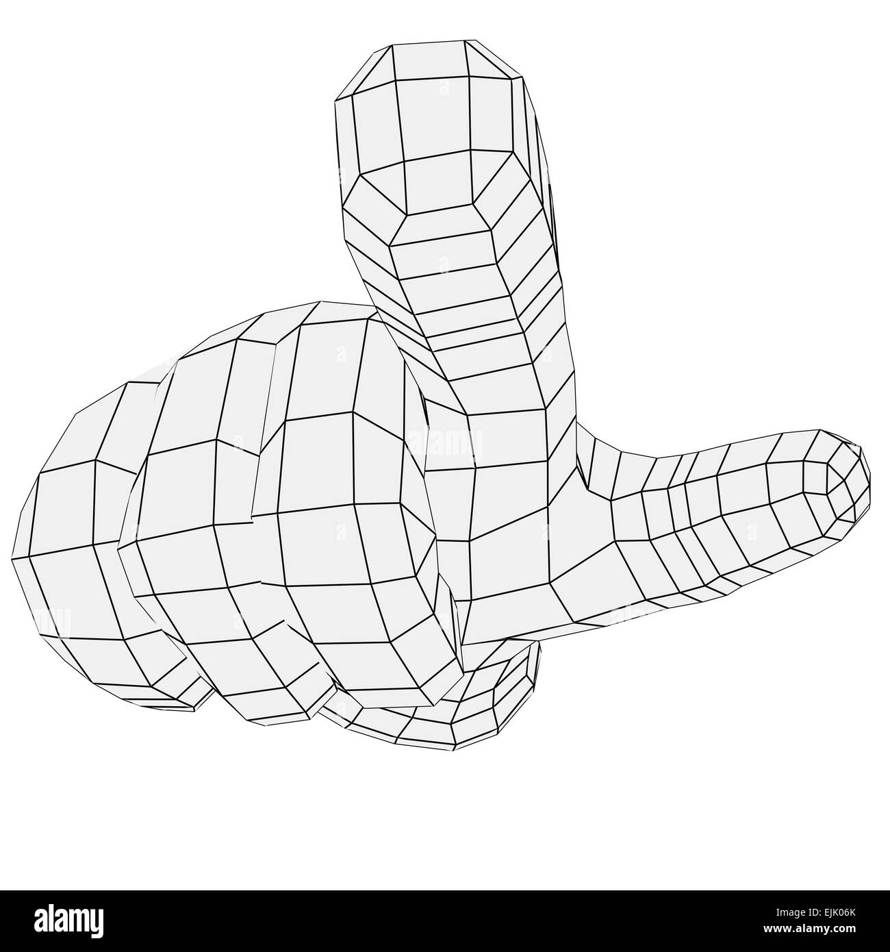 Wireframe hand pointing hi-res stock photography and images - Alamy