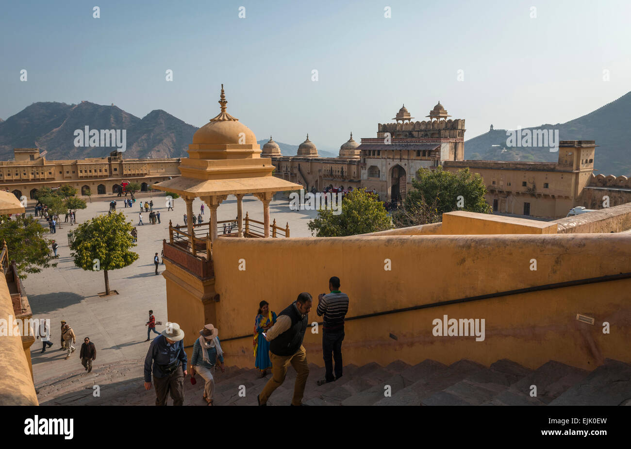 Courtyard of amber fort rajasthan india hi-res stock photography and ...