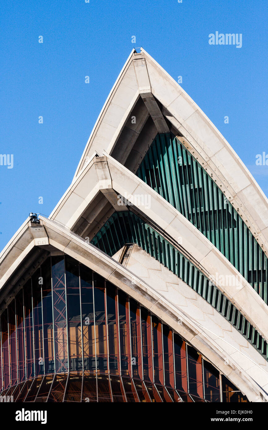 Sydney, Australia. View of the front of Sydney Opera House under blue ...