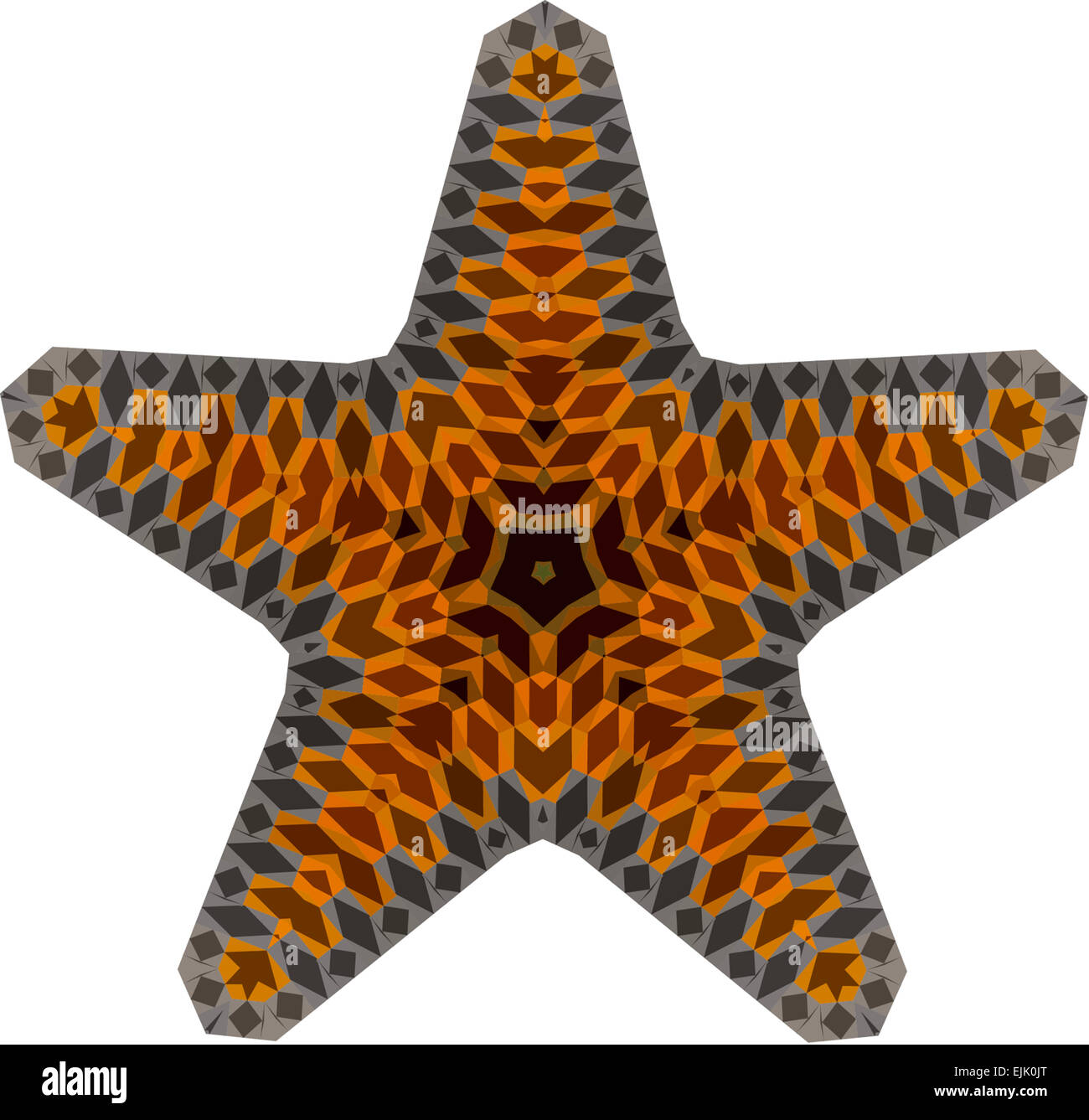 A colorful Star fish Illustration, set on a white background Stock ...